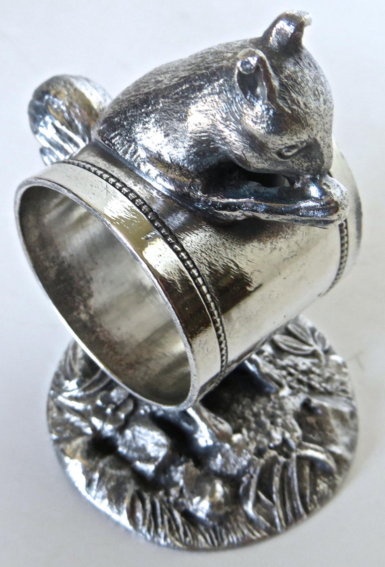 Silver Plated "Squirrel" Figural Napkin Ring, Victorian, circa 1880 at ...