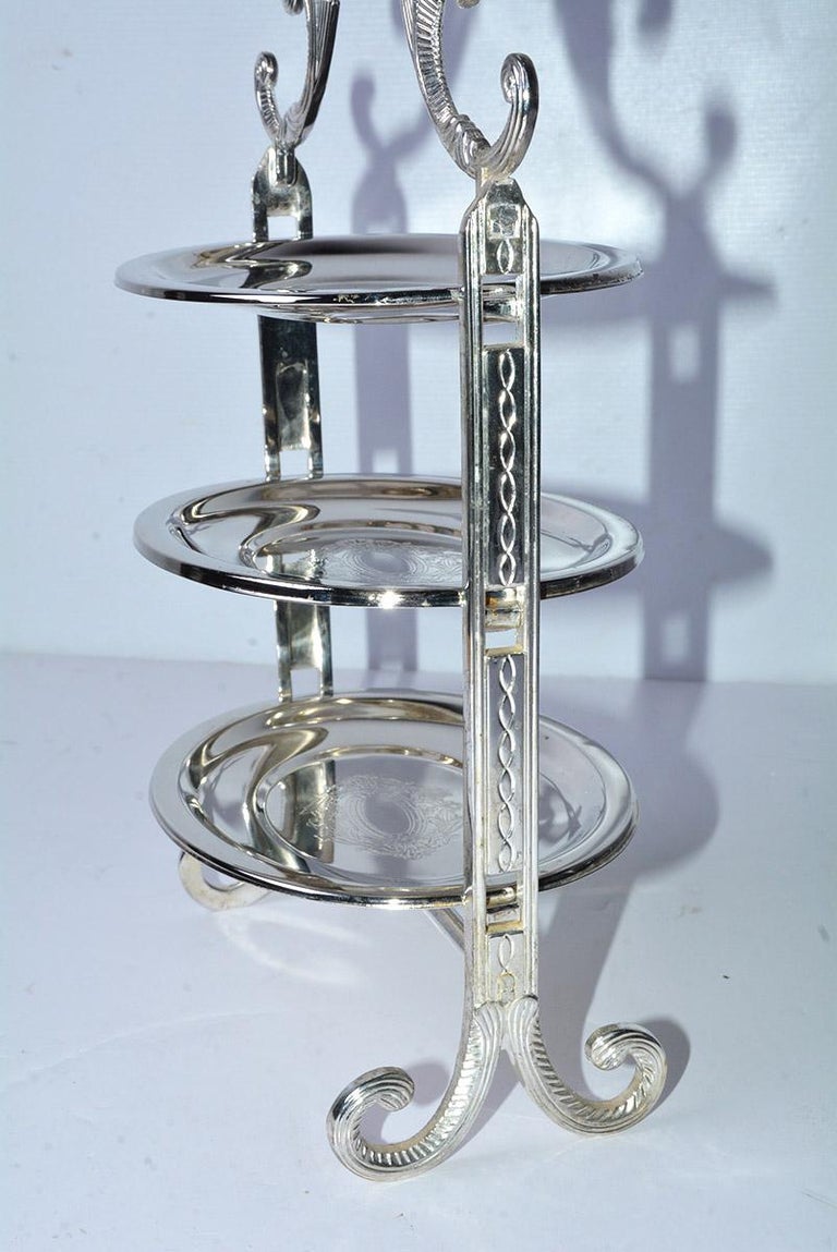 Silver Plated Tiered High Tea Serving Trays or Cake Stand, Sold Singly ...
