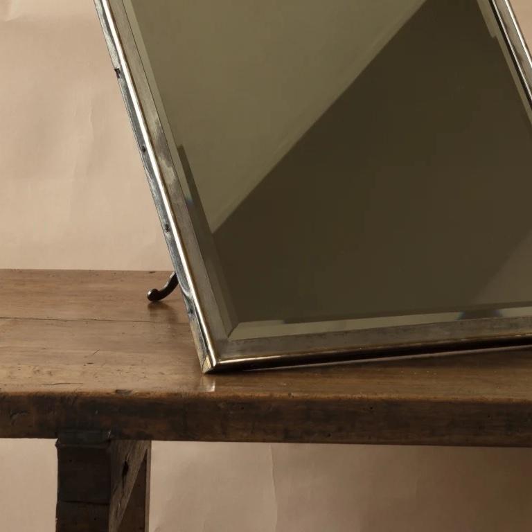 Silver Plated Travelling Dressing Mirror with Bevelled Plate, Maison ...