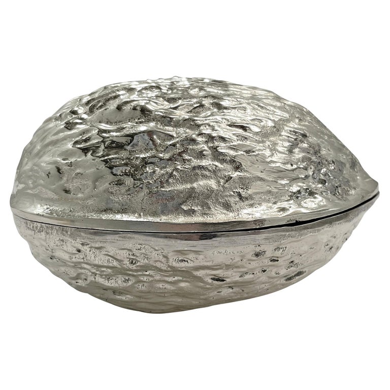 Silver Plated Walnut Box at 1stDibs