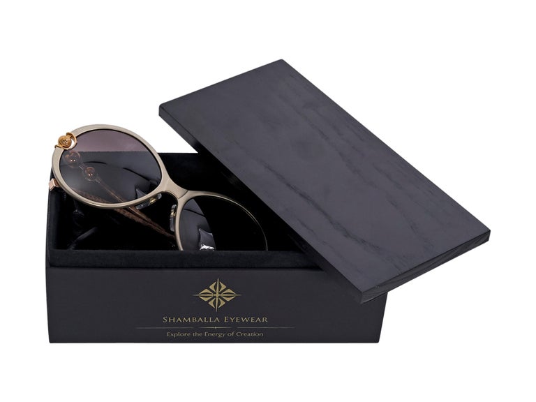 Shamballa Silver Divinity Round Sunglasses For Sale at 1stDibs