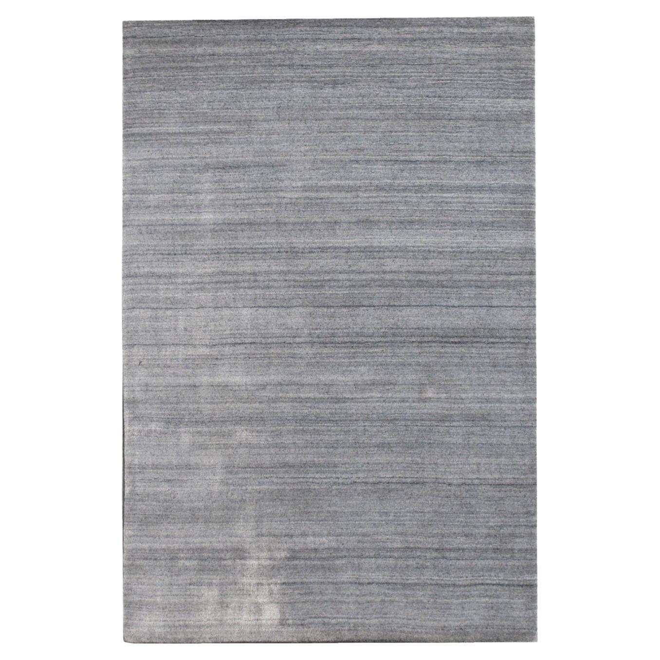 Silver Silk Modern Rug For Sale at 1stDibs
