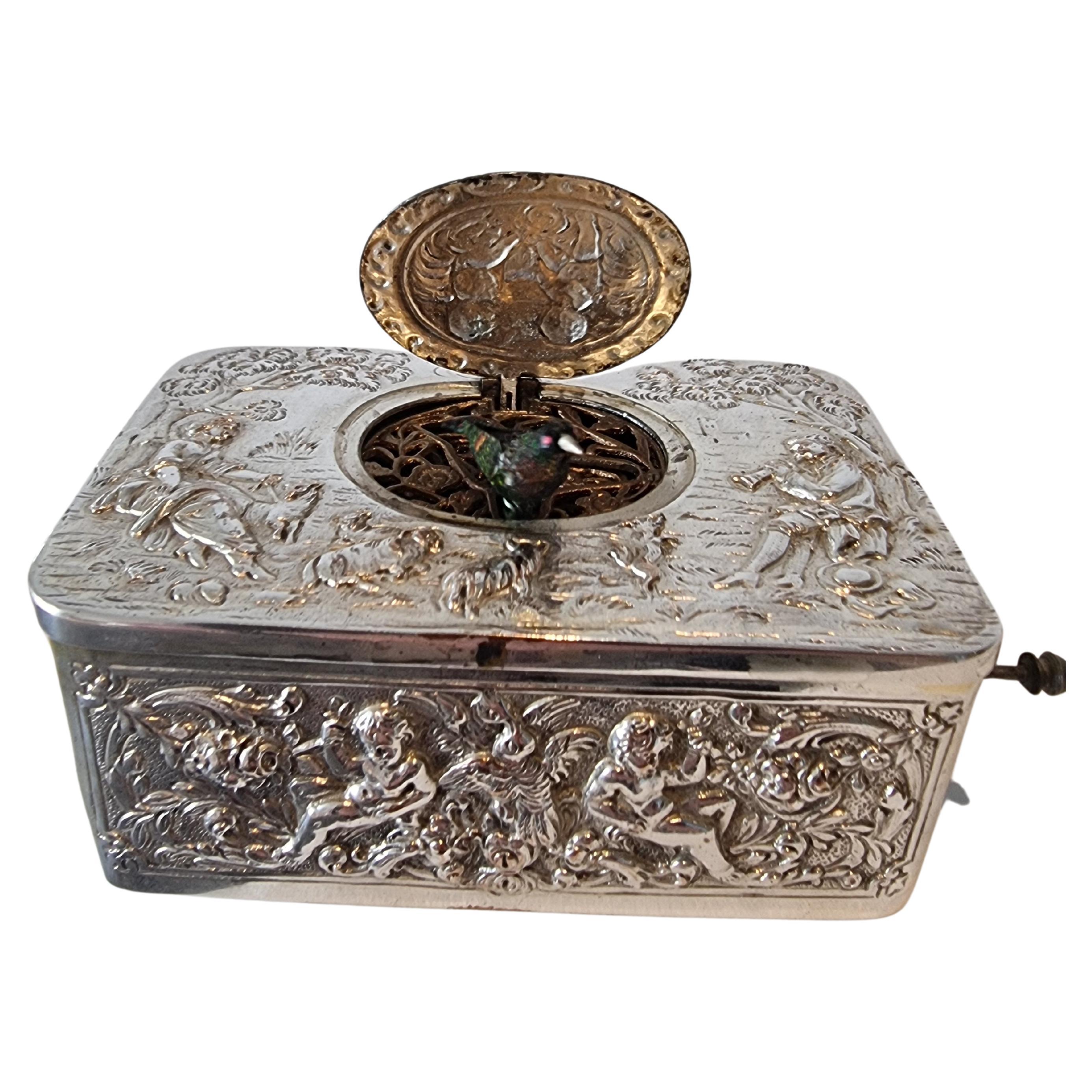 Silver Fusée Singing Bird Box by Charles Bruguier For Sale at 1stDibs ...