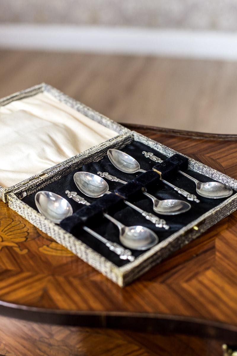Silver Spoons with a Box, circa 1906 For Sale at 1stDibs