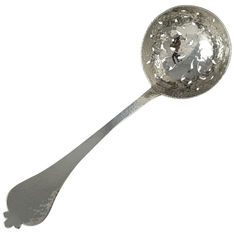 Silver Spot Hammered Sugar Sifting Spoon, Wakely and Wheeler, 1903 For ...