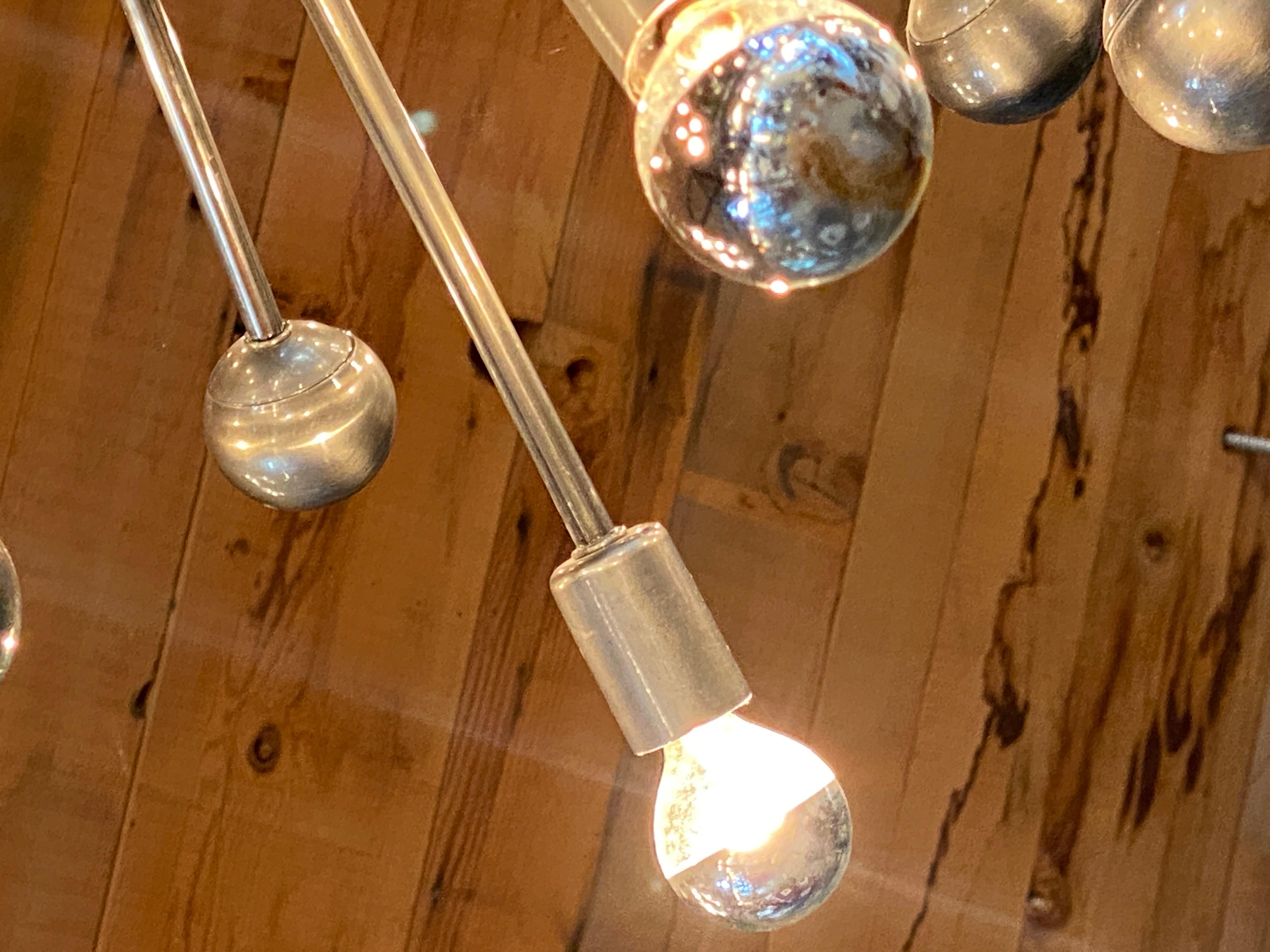 Silver Sputnik Chandelier at 1stDibs