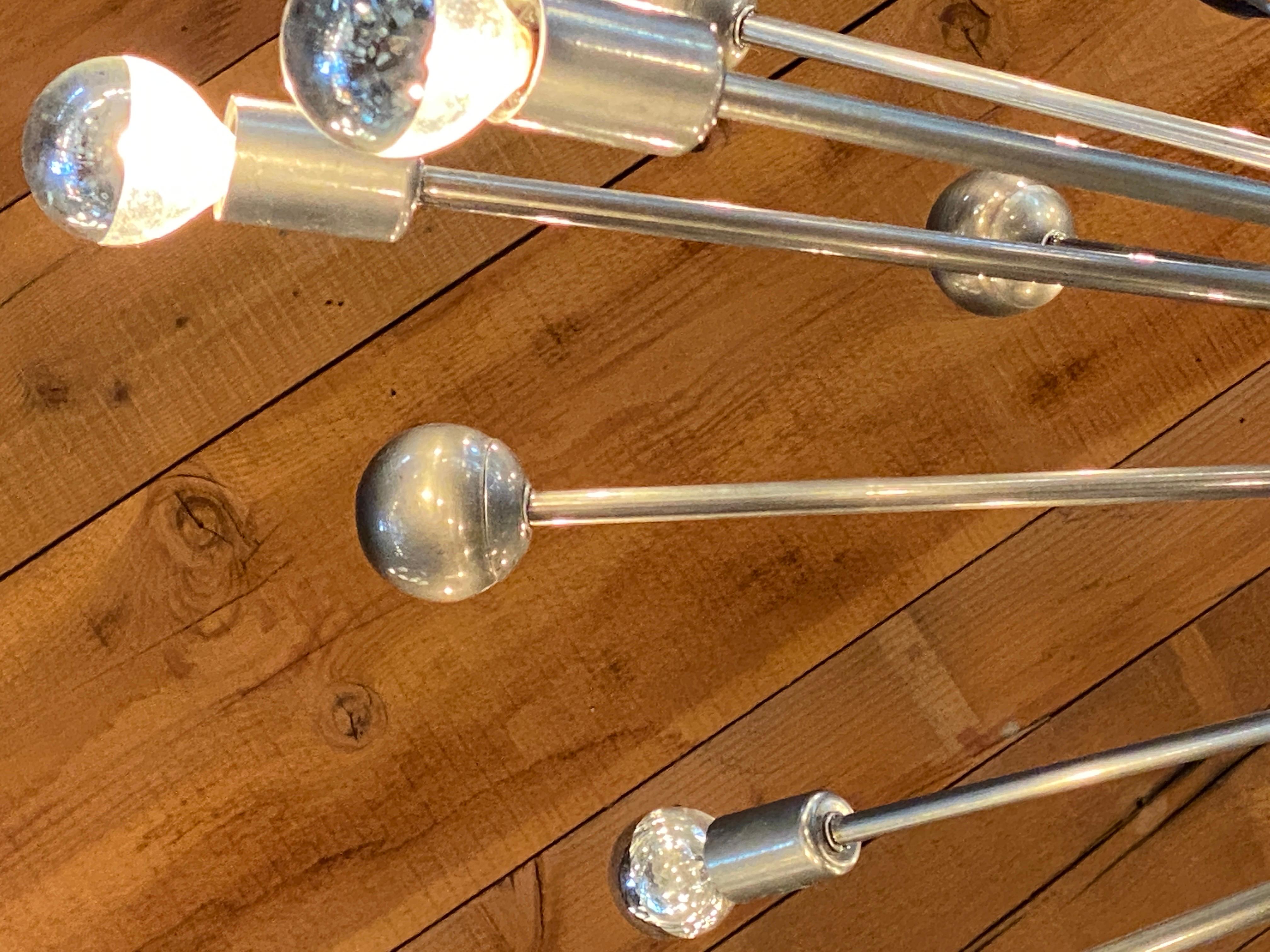 Silver Sputnik Chandelier at 1stDibs