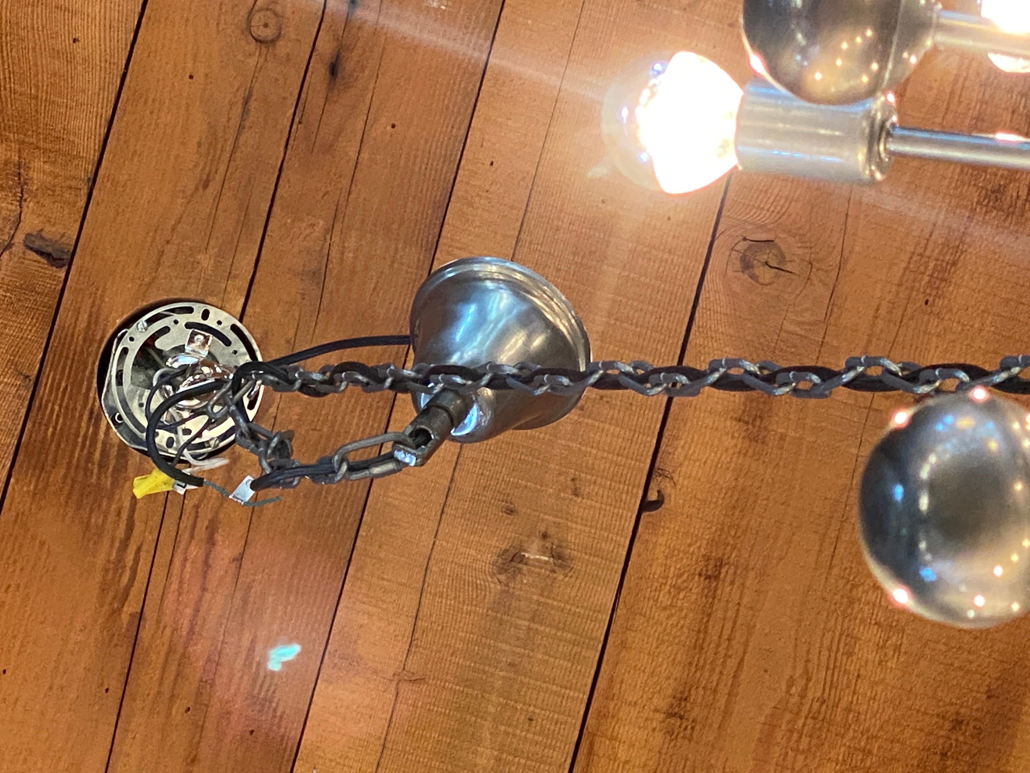 Silver Sputnik Chandelier at 1stDibs