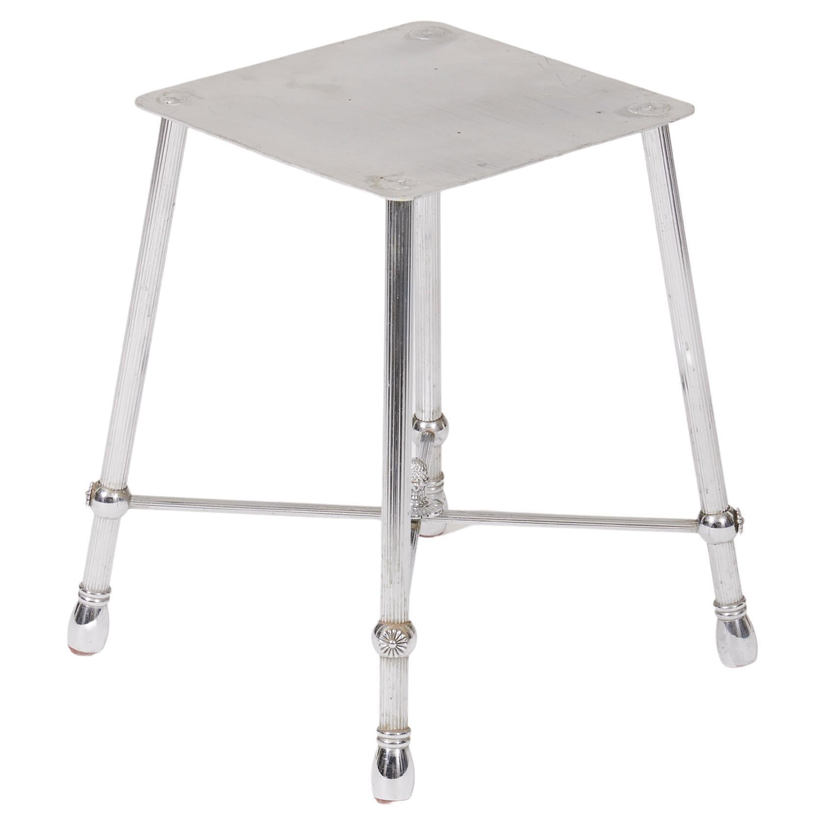 Silver stool For Sale at 1stDibs