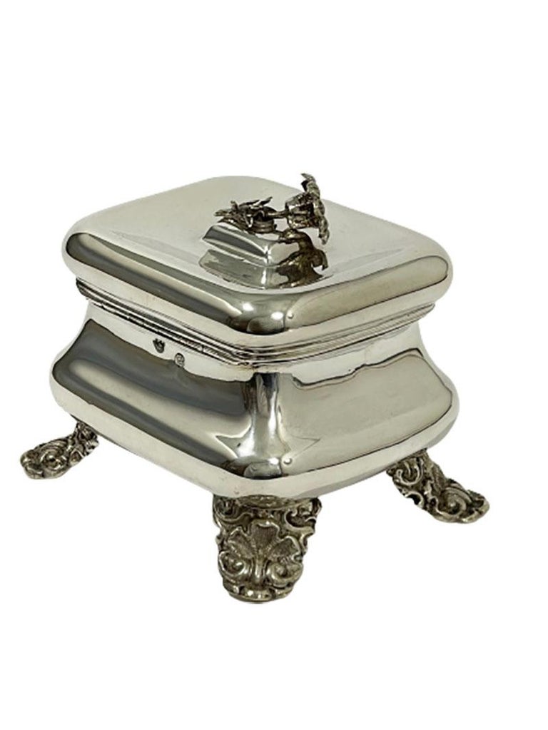 Silver Sugar Box Raised on Four Feet, Vienna Austria, 1853 For Sale at ...
