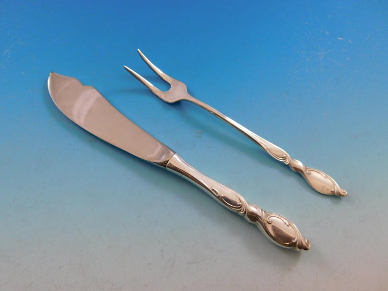 Silver Swirl by Wallace Sterling Silver Flatware Set for 8 Service 47 ...