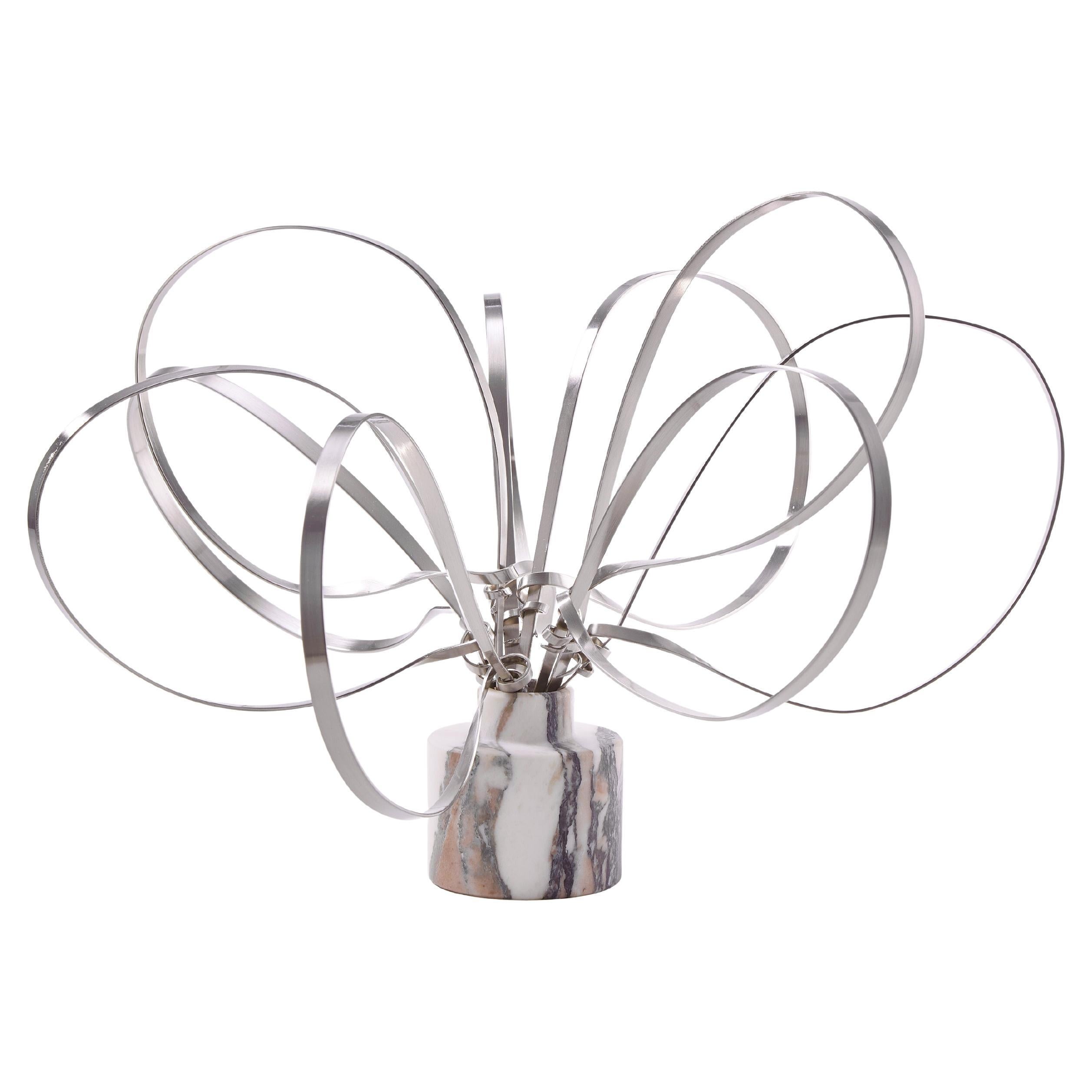 Golden Swirls and Mum Sculpture by Art Flower Maker For Sale at 1stDibs