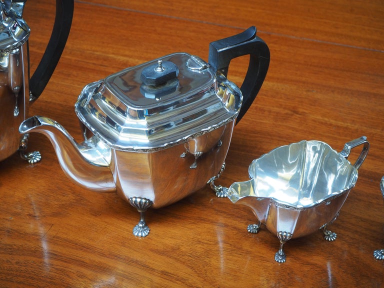 Silver Teaset 4 Piece For Sale at 1stDibs