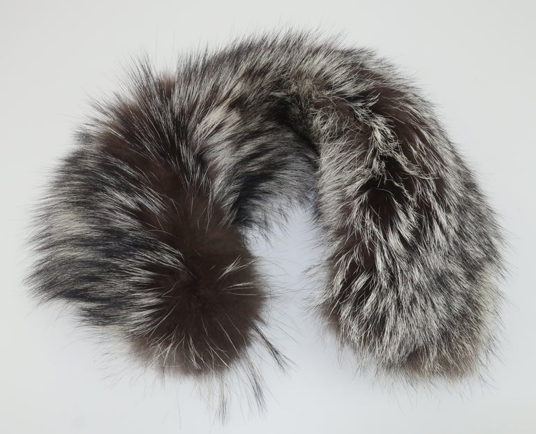 Silver Tip Fox Fur Collar, 1990's at 1stDibs