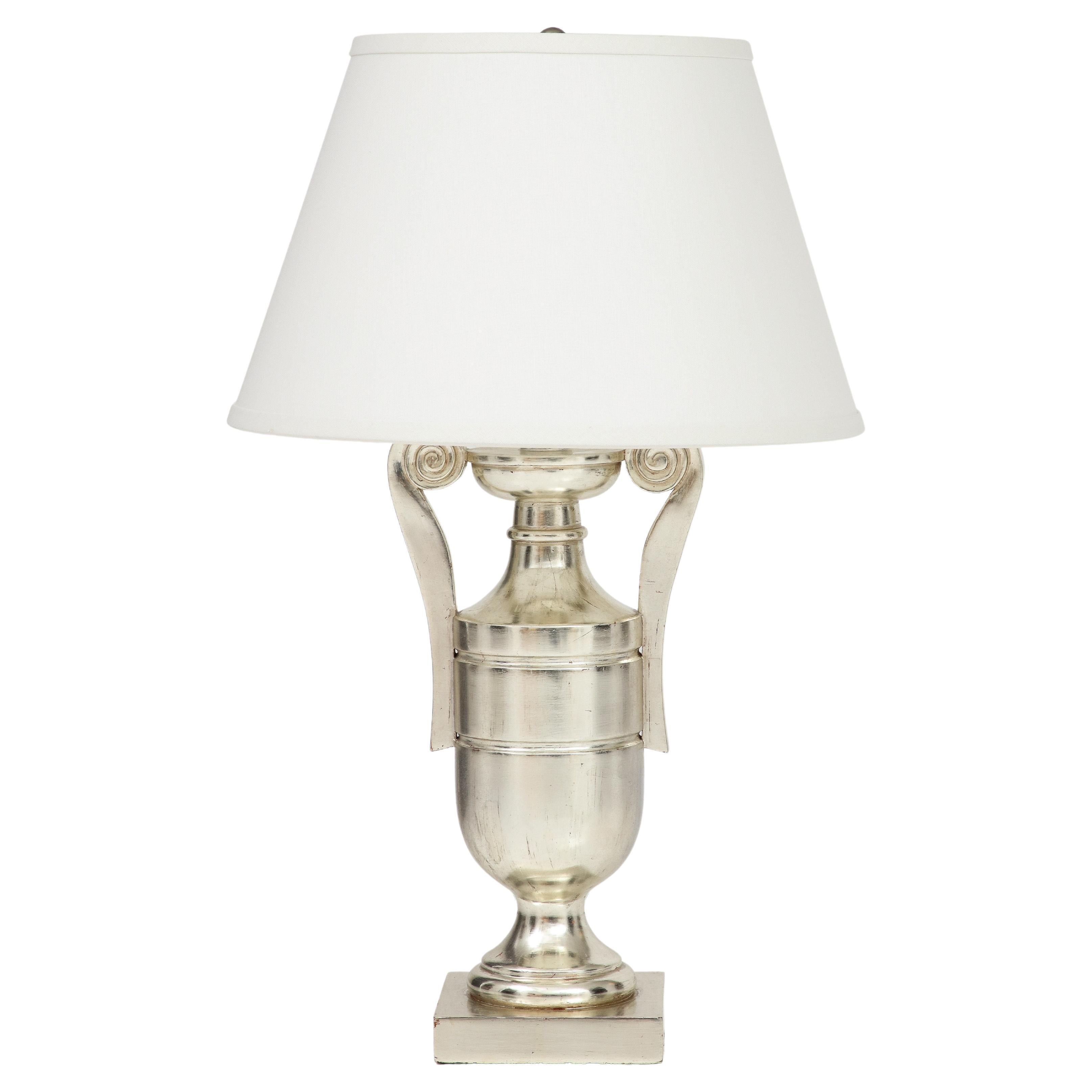 Frances Elkins Silver-Lafed Lamp at 1stDibs