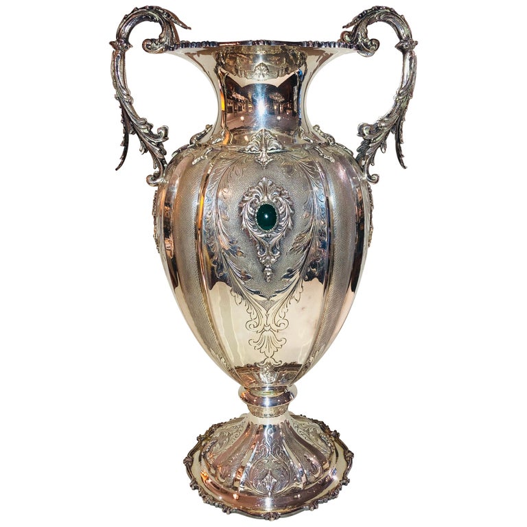 Silver Vase with Handles For Sale at 1stDibs