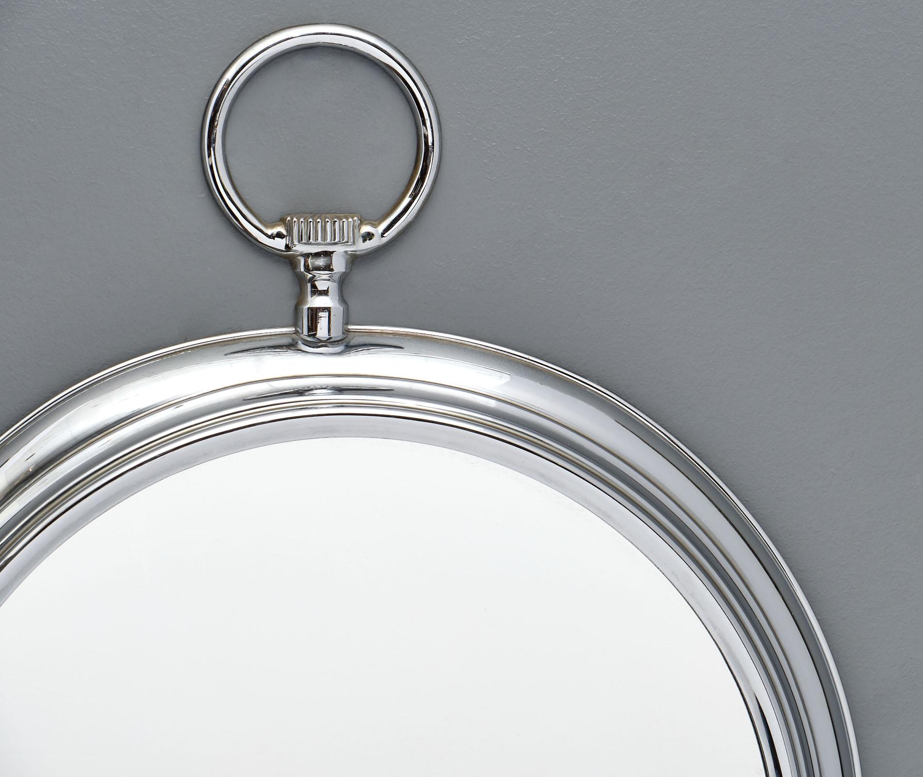 Silver Vintage Pocket Watch Mirror at 1stDibs | pocket watch with mirror