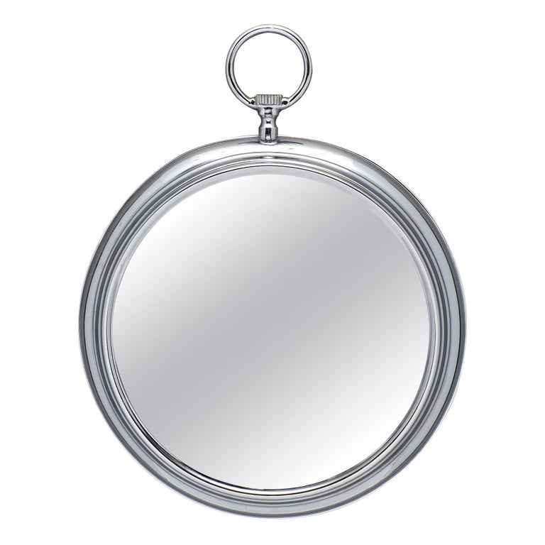 Silver Vintage Pocket Watch Mirror at 1stDibs