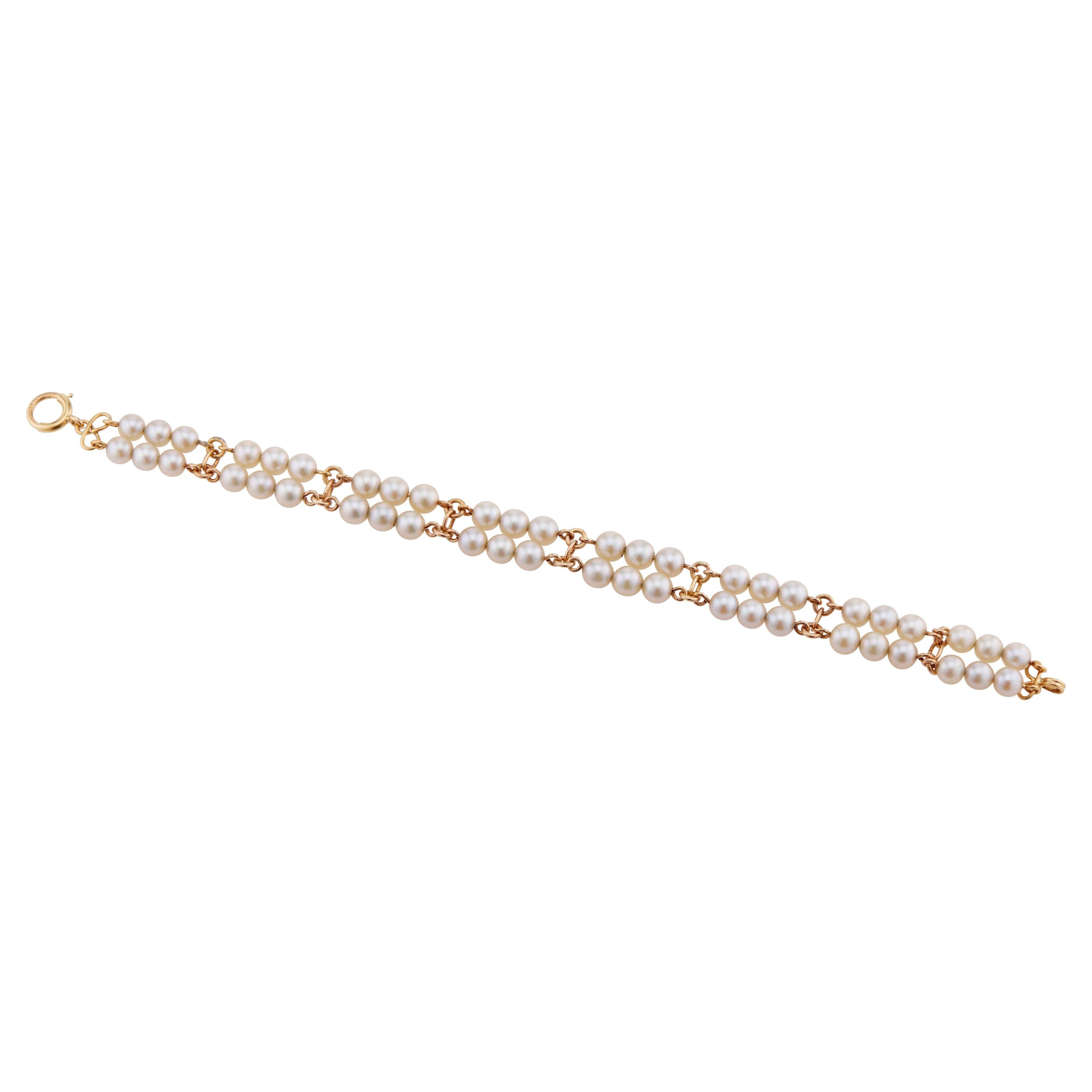 Two Row Brown Diamond Gold Bracelet For Sale at 1stDibs