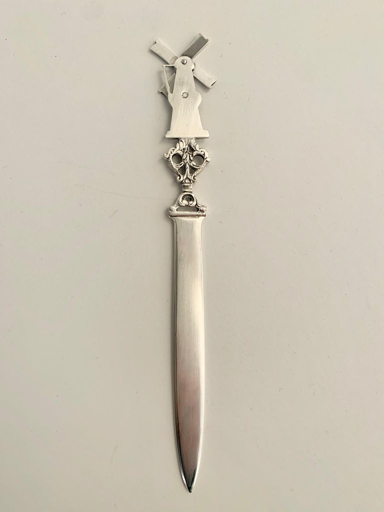 Silver Windmill Letter Opener at 1stDibs