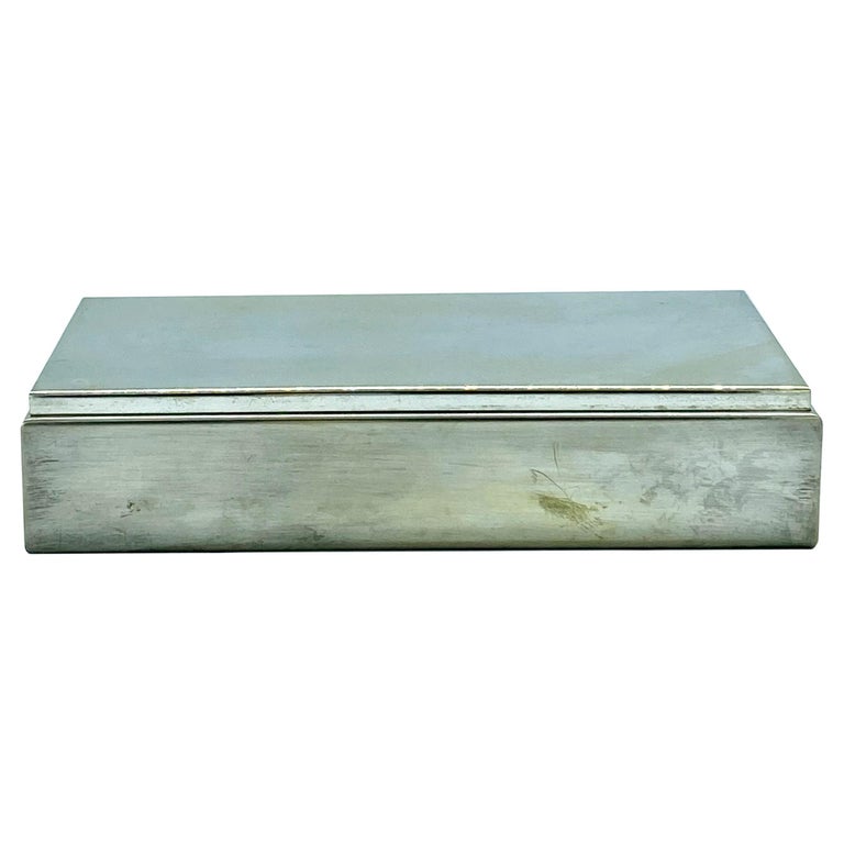 Silvered Brass Box, Italy, 1970s For Sale at 1stDibs