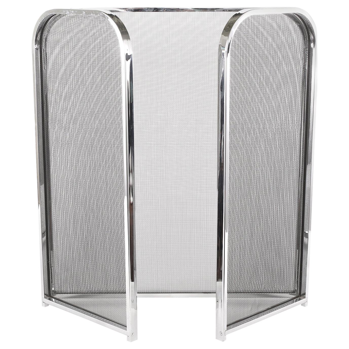 Brass Framed Mirrored Fire Screen For Sale at 1stDibs