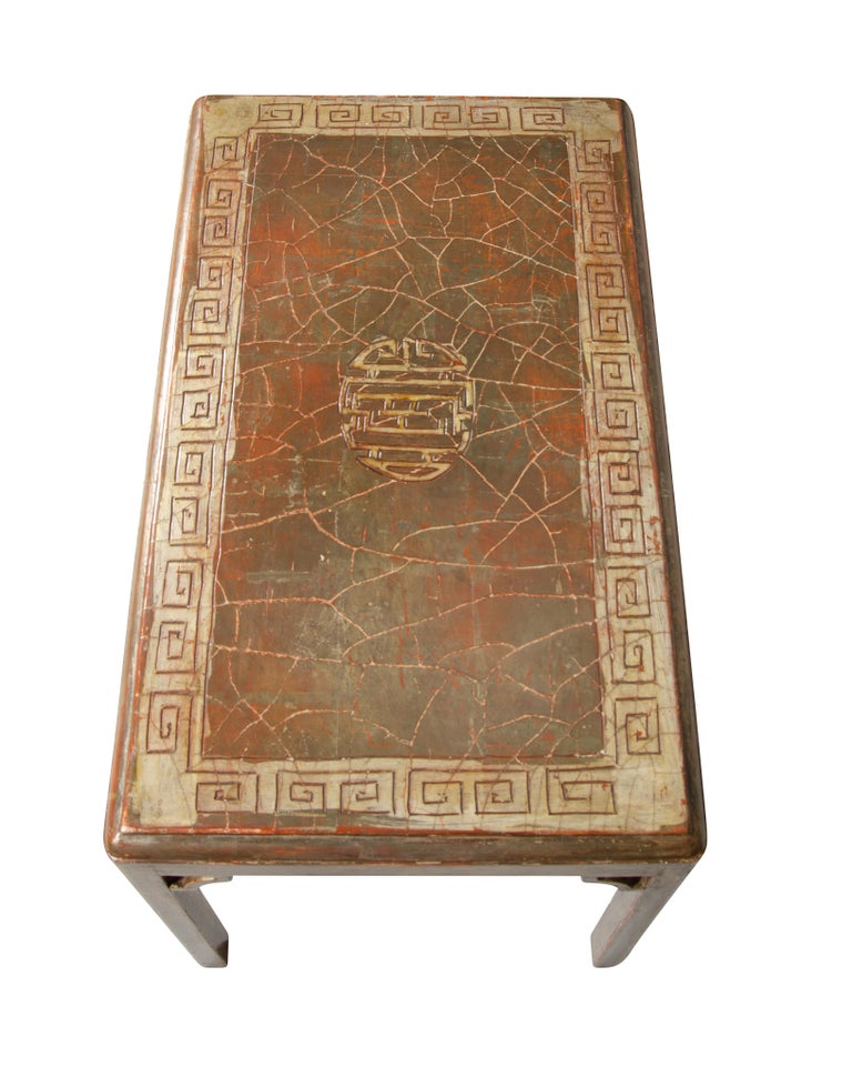 Silvered Wood Table Attributed To Max Kuehne For Sale at 1stDibs