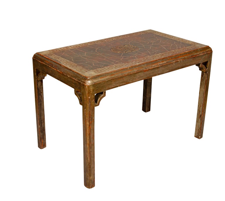 Silvered Wood Table Attributed To Max Kuehne For Sale at 1stDibs