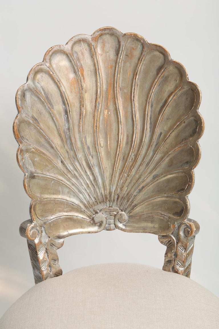 Silver Gilt Venetian Scallop Shell Side Chair at 1stDibs
