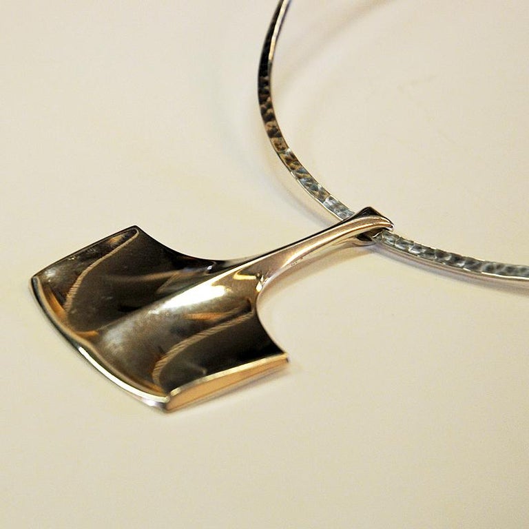 Silvernecklace ‘Thors Hammer’ by Bjørn S. Østern for David Andersen ...