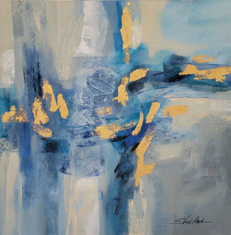 silvia vassileva - Shimmering Creek, Painting, Acrylic on Canvas For ...