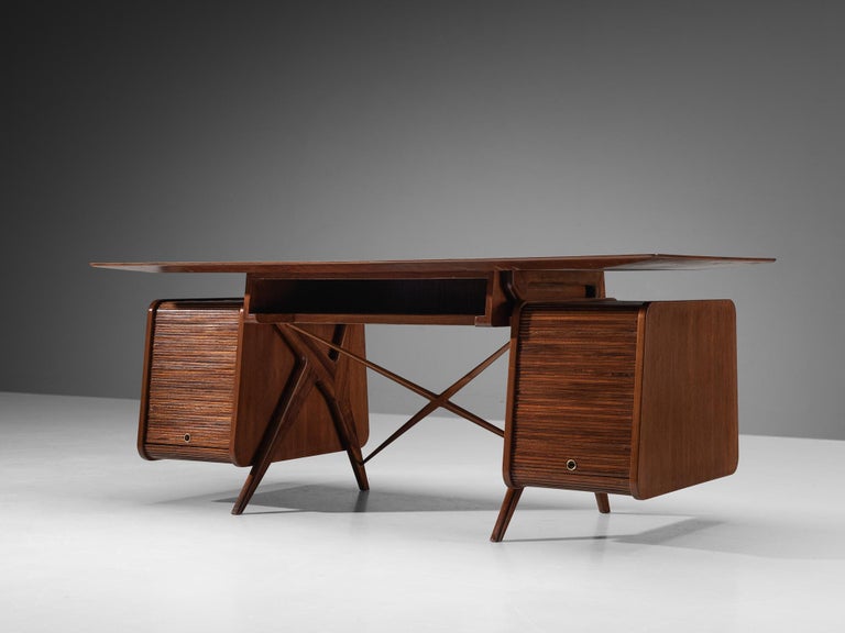 Silvio Cavatorta Desk in Mahogany For Sale at 1stDibs