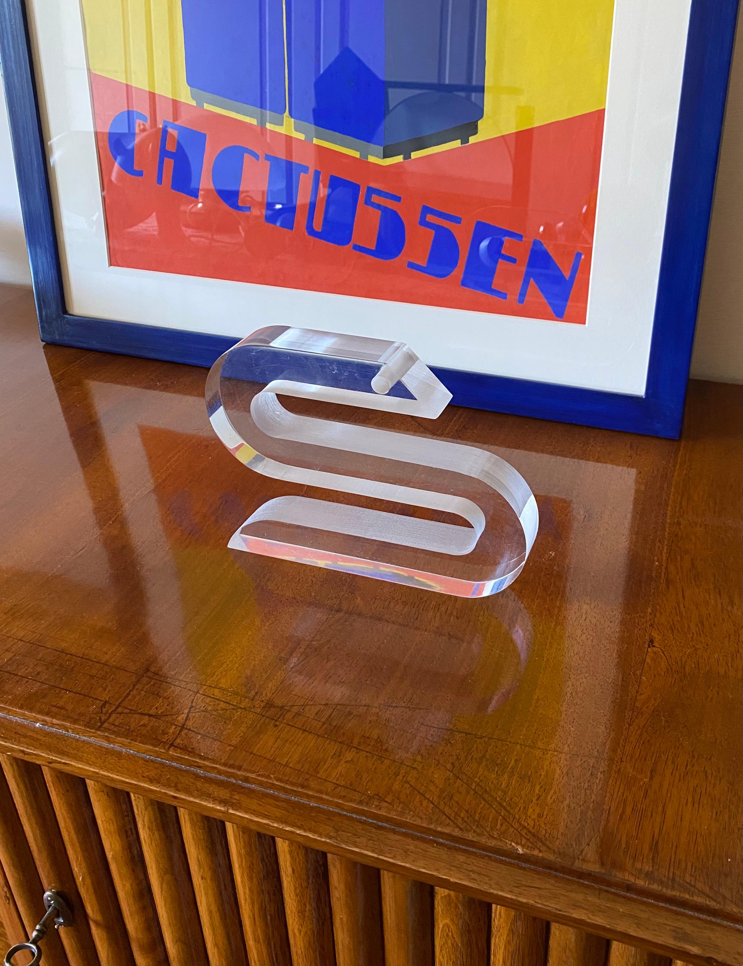 Silvio Russo, lucite Snake sculpture, Guzzini Italy 1970s For Sale at ...