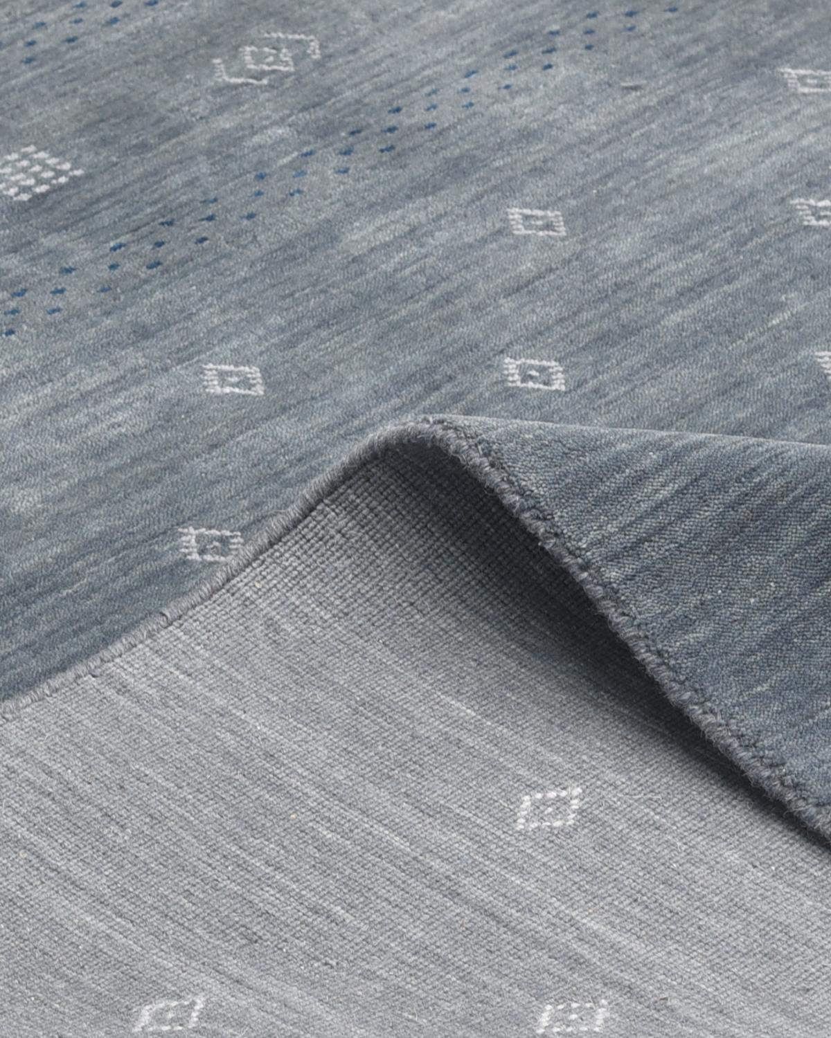 Simi, Bohemian Gabbeh Hand Knotted Area Rug, Slate For Sale at 1stDibs