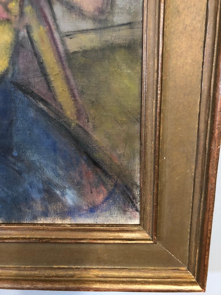 Simka Simkhovitch - Woman with a Guitar, Cubism For Sale at 1stDibs