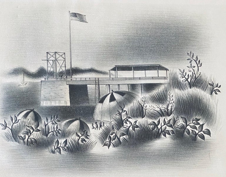 Simka Simkhovitch - Simka Simkhovitch WPA Artist Lithograph Island ...