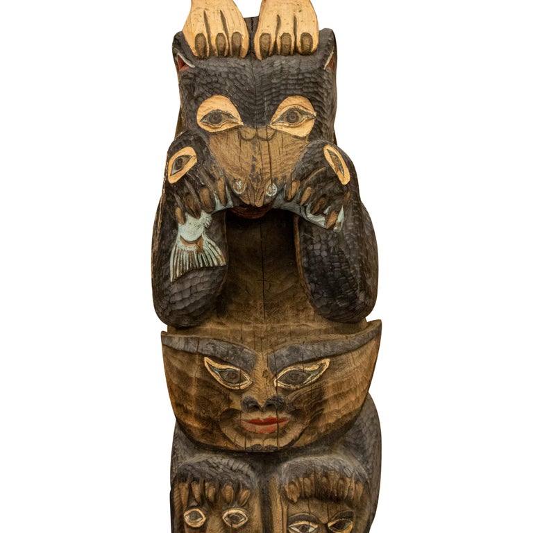 Simon Charlie 9 Foot "Pole of Wealth" TOTEM For Sale at 1stDibs | totem ...