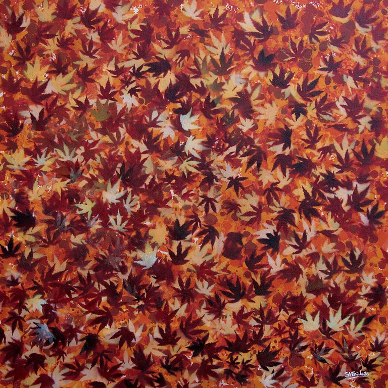 Simon Fairless - Autumn Leaves, Painting, Acrylic on Canvas For Sale at ...