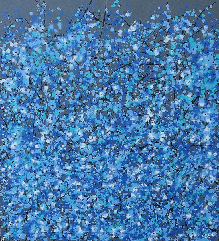 Simon Fairless - Blue Blossom, Painting, Acrylic on Canvas For Sale at ...