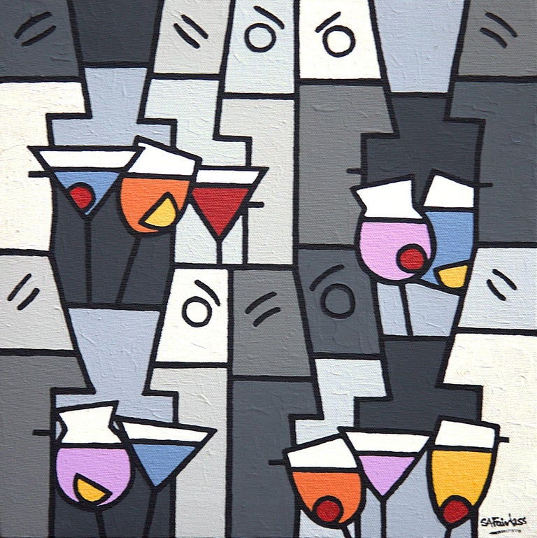 Simon Fairless - Cocktails YAY, Painting, Acrylic on Canvas For Sale at ...