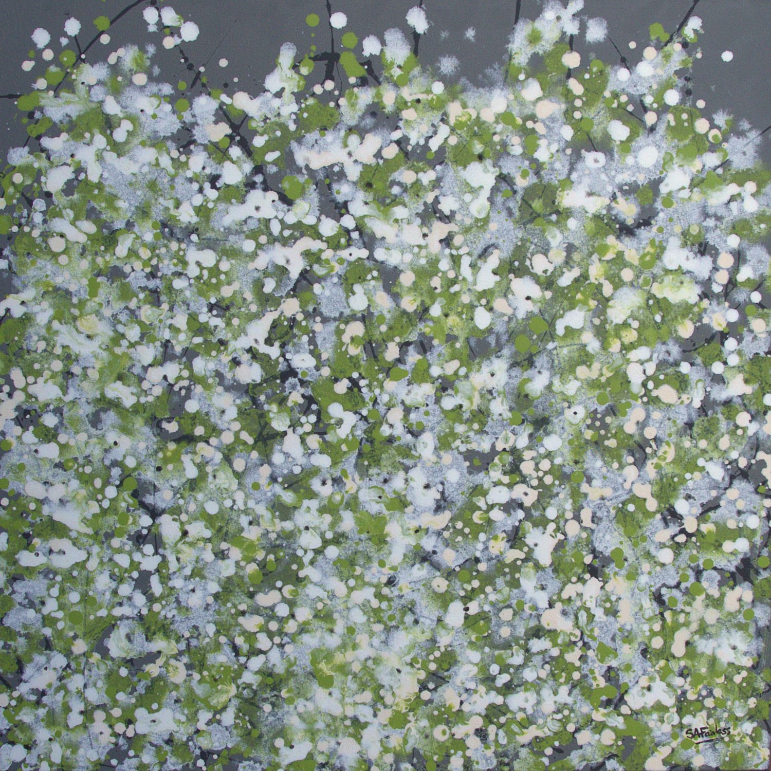 Simon Fairless - Summer Flowers, Painting, Acrylic on Canvas For Sale ...