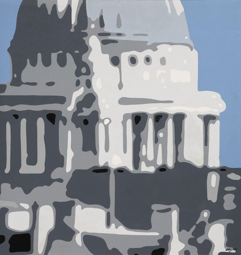 Simon Fairless - St Paul's, Painting, Acrylic on Canvas For Sale at 1stDibs