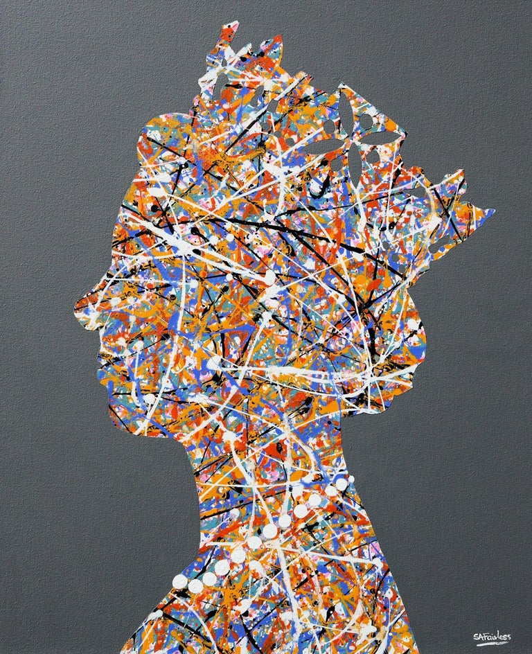 Simon Fairless - The Queen, Painting, Acrylic on Canvas For Sale at 1stDibs