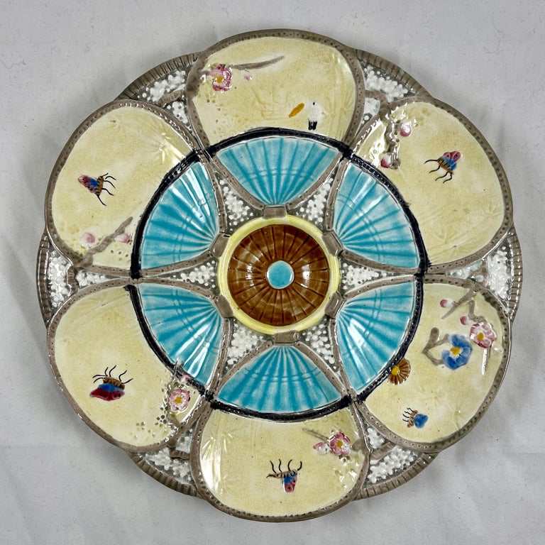 Simon Fielding English Majolica Fan and Insect Japonisme Aesthetic ...