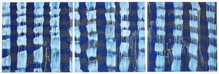Simon Findlay - Blue Clouds Black, Painting, Acrylic on Canvas For Sale ...