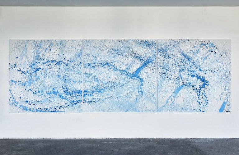 Simon Findlay - Swirls Blue 2, Painting, Acrylic on Canvas For Sale at ...