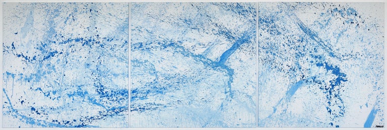 Simon Findlay - Swirls Blue 2, Painting, Acrylic on Canvas For Sale at ...
