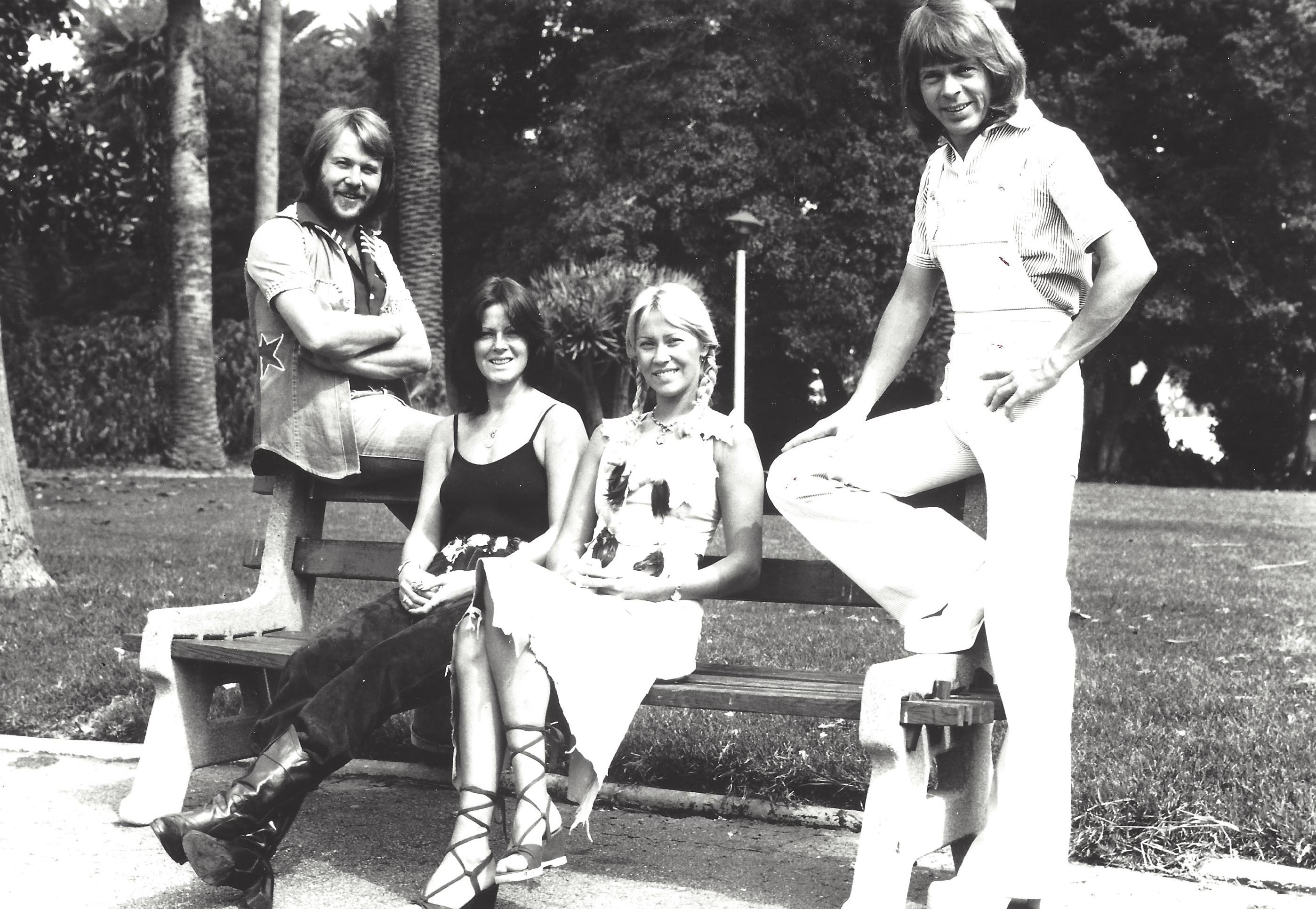Simon Fowler - ABBA Posed on Park Bench Vintage Original Photograph For ...