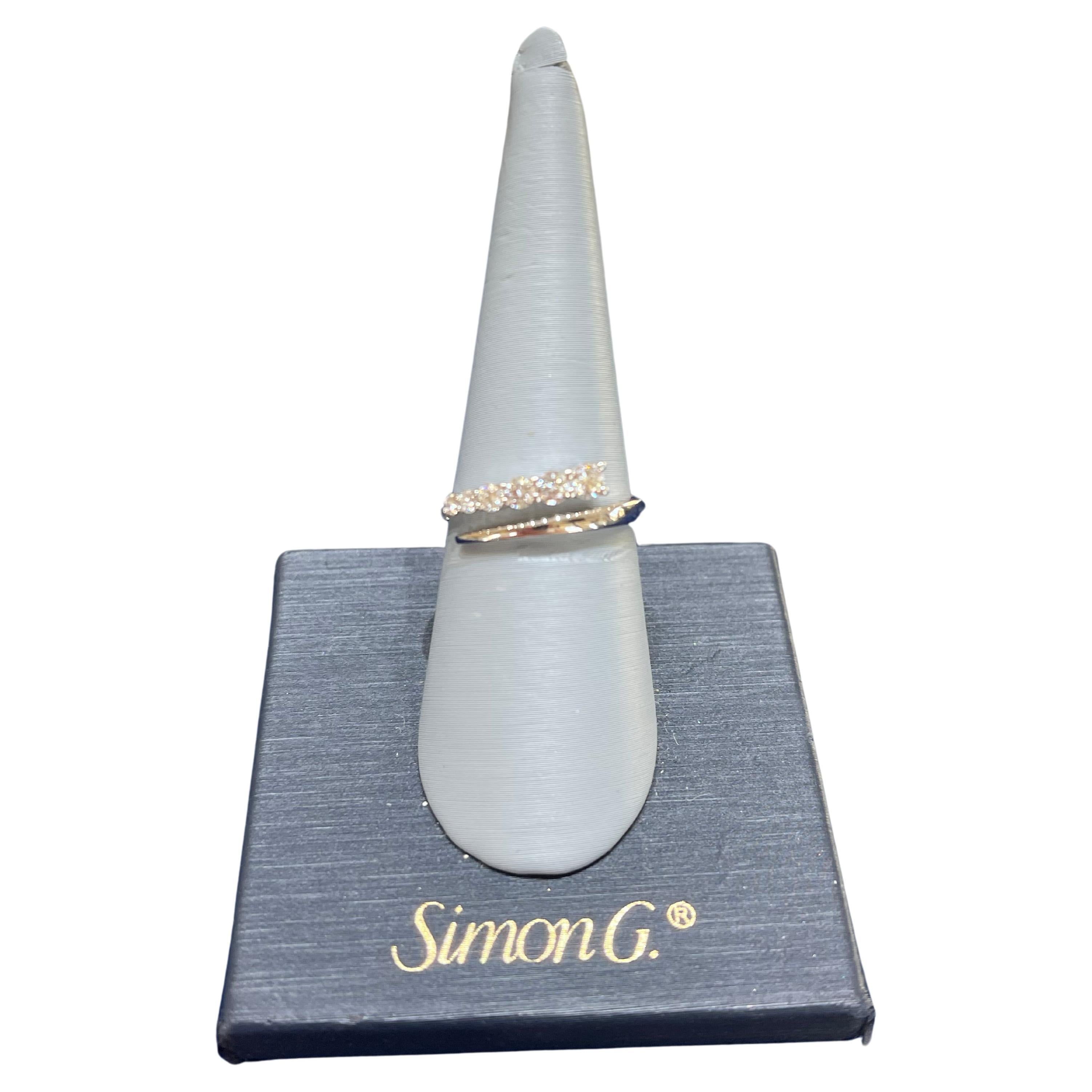 Simon G 18K Two Toned .97 CTW Diamond Fashion Band For Sale at 1stDibs