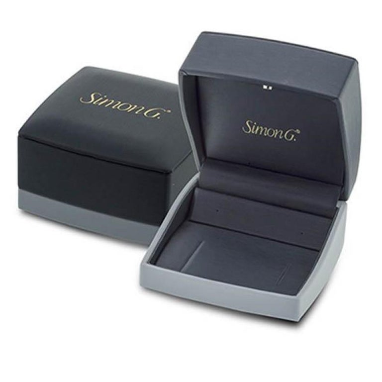 Simon G Vintage Inspired 18K Rose and White Gold Earrings with 0.19cts ...